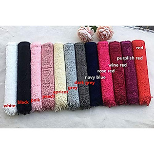 6 Yards 10 Inch Wide Flower Eyelashes Lace Fabric-Thin Lace Fabric-Embroidered Lace Fabric by the Yard-Lace Fabric for Dresses-Eyelash Lace Trim for Sewing Craft Decoration Wedding Curtain Table Cloth