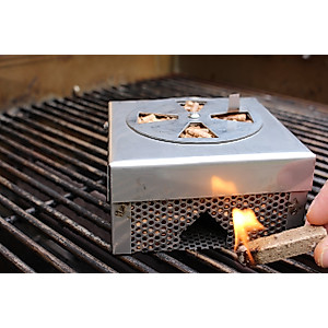 Smokehouse Products Smoker Box 304 Stainless Steel with Draft Control (9700-000-0000), One Size, Silver