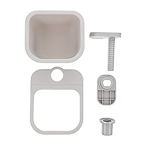 VOSAREA Automotive Garbage Cans Table Mount Trash Can Mini Desk Hanging Trash Bin Tiny Waste Bin Makeup Pad Garbage Holder for Coffee Vanity Table Kitchen Grey Car Trash Cans