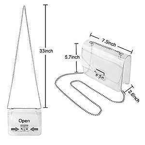 Clear Purse Bag, Shoulder Handbag pouch Stadium/Concert Venues Approved Clear Bag for Women (SV)