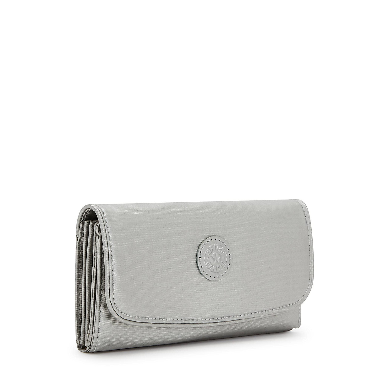 Kipling Womens Money Land Wallet, Rfid Anti-hacker Technology Snap, Bright Metallic, 7.25 L X 4 H X 1.25 D US