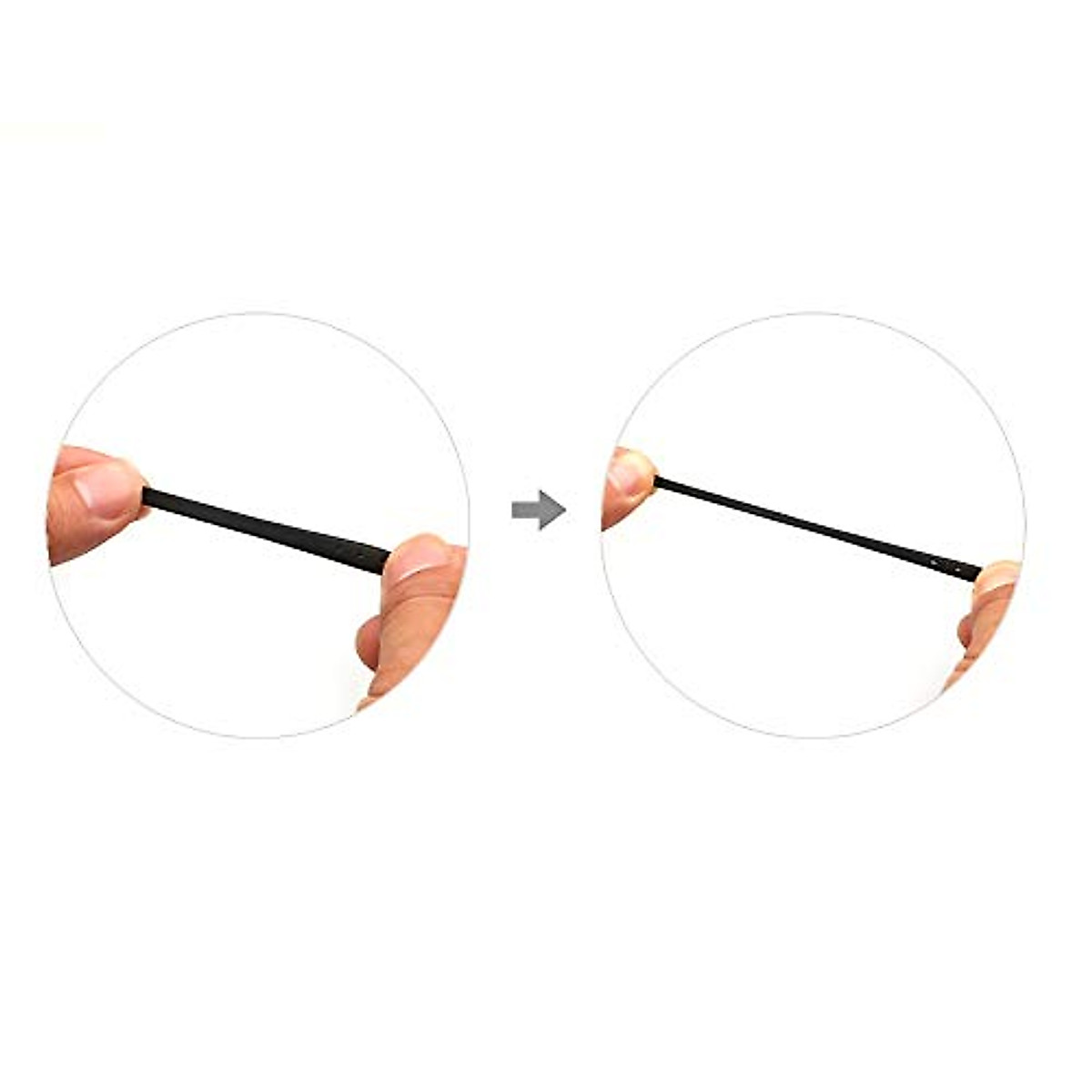 HengKe 5 Pairs Colorful Anti-Slip Silicone Eyeglass End Tips Glasses Ear Hooks Sport Eyeglass Strap Holder Temple Tips Spectacle Retainers, Anti-Slip Elastic Comfort Glasses Retainers, Black Clear