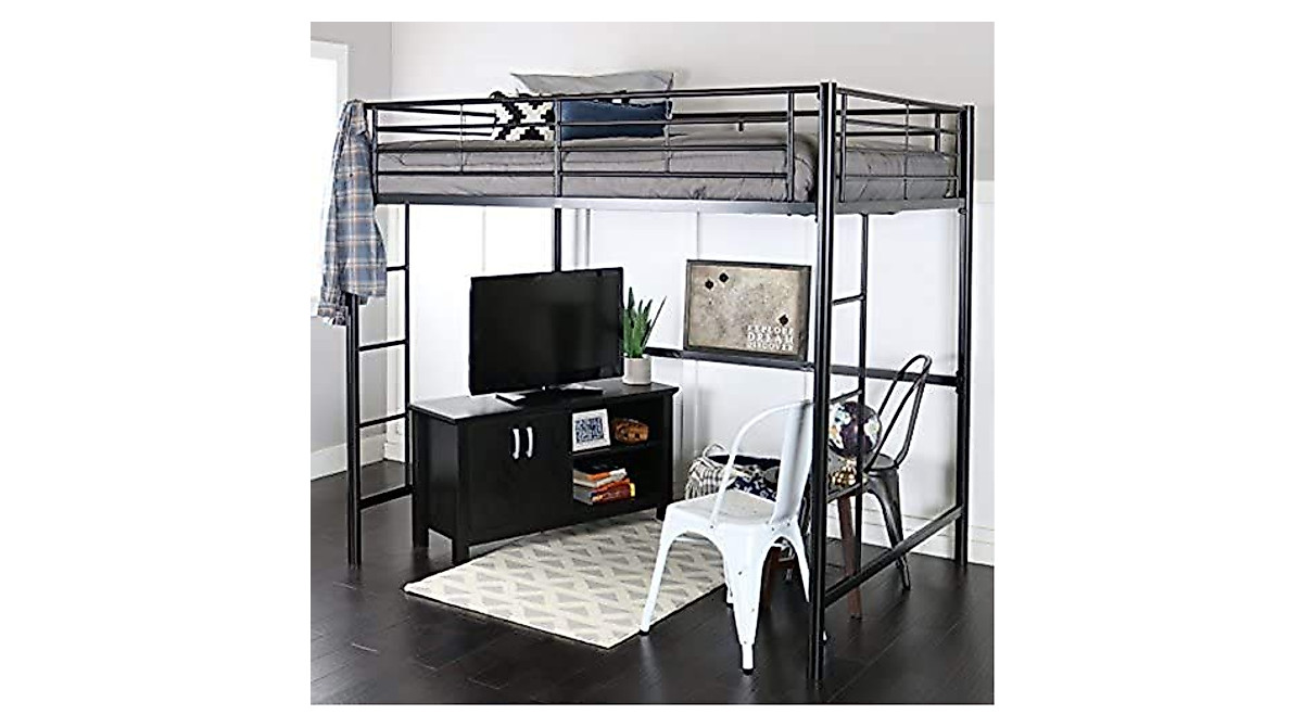 Walker Edison Urban Industrial Metal Loft Bunk Bed - Space Saver