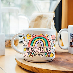 UV DTF Cup Wrap School Transfer for Glass 16oz, 9 Sheetes UV DTF Teacher Transfers Stickers Cup Decals, Rub on Transfers Cup Stickers for Crafts, Ready to Apply, Permanent Adhesive, No Heat Needed