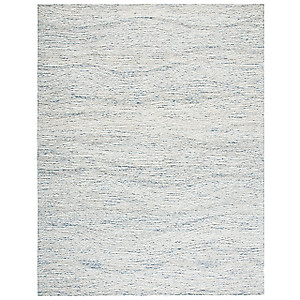 SAFAVIEH Metro Collection 8' x 10' Light BlueIvory MET995L Handmade Premium Wool Living Room Dining Bedroom Area Rug