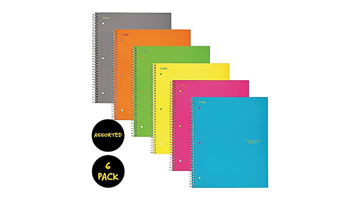 Five Star 3-Subject Spiral Notebooks - Durable & Water-Resistant