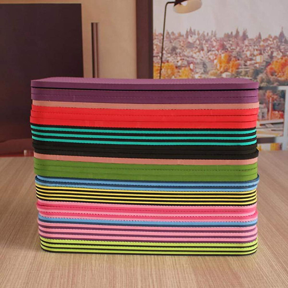 BESPORTBLE 6pcs Yoga Knee Pad Yoga Pilates Floor Exercise Knee Mat Non Slip Fitness Practice Knee Elbow Cushion Yoga Supplies for Women Men (Random Color) (39 x 21 x 0.6cm)