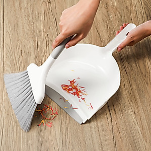 4 Sets Mini Broom and Dustpan Set Small Dustpan and Brush Set Hand Broom and Dustpan Set Home Cleaning Supplies Portable Cleaning Dust Pan and Brush for Desk Home Kitchen Keyboard Car Pet Waste