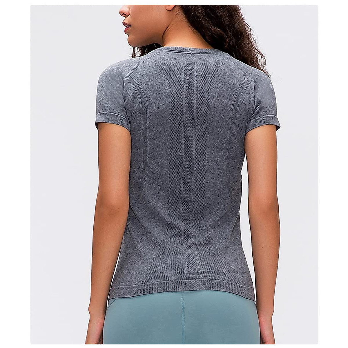 Workout Shirts for Women Workout Tops for Women Short Sleeve Yoga T Shirts for Women Breathable Athletic Gym Shirts Gray S