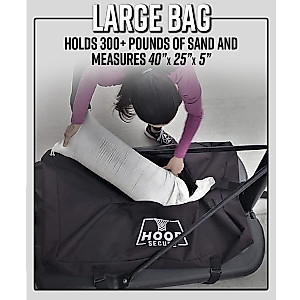 Hoop Secure Standard Size, Black - Heavy Duty Weighted Base Anchor for Basketball Hoops - Weather Resistant, Durable Design Can Hold in Excess of 300 lbs - Patents-Pending, HOA Friendly