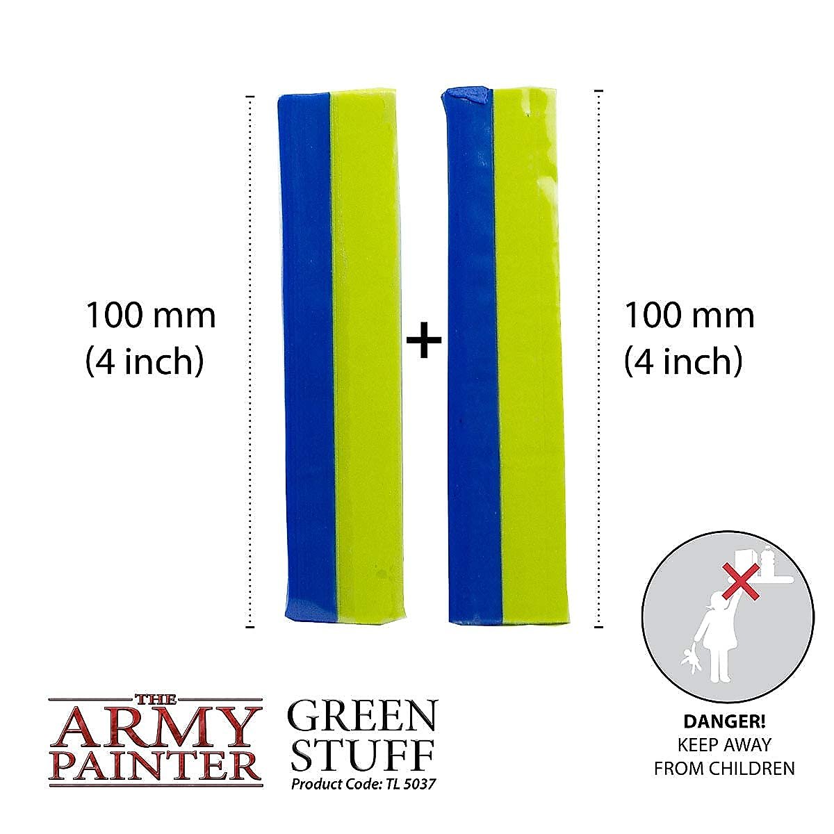 The Army Painter 2 Part Modeling Clay, 20cm - Moldable Model Putty for Miniatures, Easy-to-Knead Green Stuff Putty Epoxy Clay for Sculpting, Green Stuff Tools - The Original Green Stuff Kneadatite