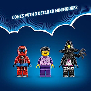 LEGO DREAMZzz Crocodile Car 71458 Building Toy Set, Rebuilds from Car to Off-Roader Truck Toy and Mini-Boat, Features Cooper, Jayden, and The Night Hunter Minifigures, Birthday Gift for 8 Year Olds