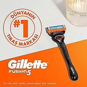 Gillette Fusion5 Razor Blades for Men with 5 Anti-Friction Blades for A Shave You Barely Feel