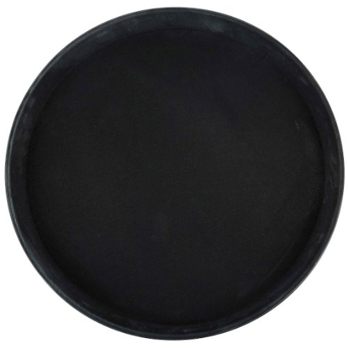 Winco TFG-14K Round Fiberglass Tray with Non-Slip Surface, 14-Inch, Black
