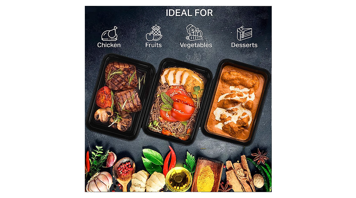 MORDEN MS 50 Pack Meal Prep Containers - Healthy Food Storage
