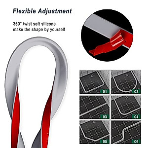 Collapsible Shower Water Guard 39 Inch Water Splash Guard Water Dam Barrier Shower Threshold for Shower Stall, Stay Dry Retainer for Wet and Dry Separation for Bathroom(39,Grey)