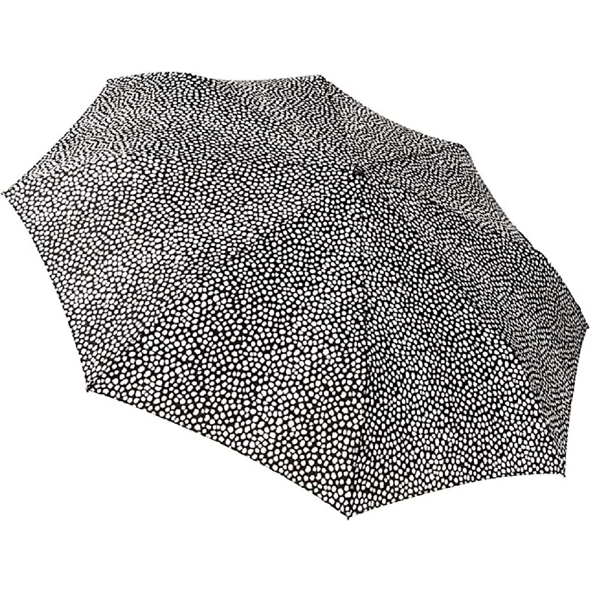 Totes NeverWet technology, Auto Open Auto Close Umbrella, Black With White Dots 43" arc Umbrella,, Medium