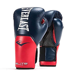 Everlast Elite Pro Style Training Gloves, Blue/Red, 16 oz