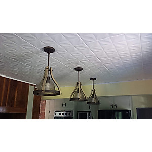 A La Maison Ceilings R103 Perceptions Foam Glue-up Ceiling Tile (256 sq. ft./Covers), Pack of 96, Plain White