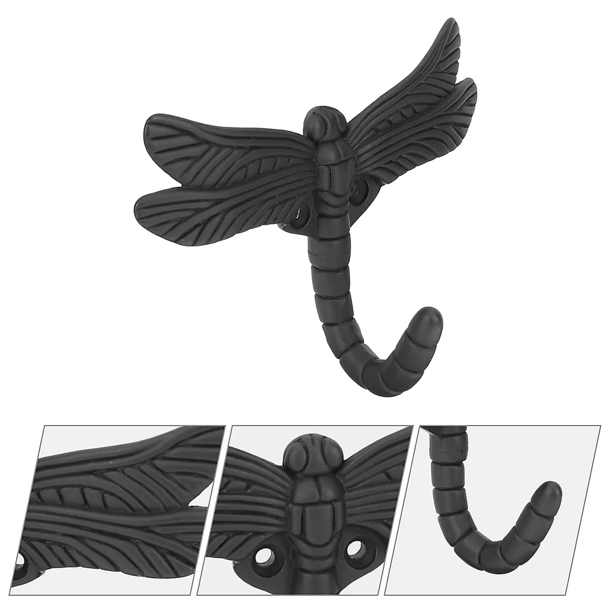 Alipis 1 Set Dragonfly Hook Decorative Wall Hook Delicate Wall Hook Coat Hat Hanger Wall Mounted Hook Dragonfly Decorative Hook Multipurpose Wall Hook Home Wall Hook Dragonfly Key Hanger