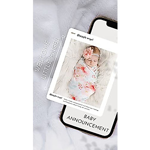 giggle angel Baby Receiving Blanket Swaddle Blanket Newborn Wrap Swaddle Headband Set -Bloom Flower Pattern