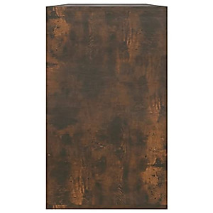 VanTook Buffet & Sideboard Kitchen Storage Cabinet Modern Buffet Server Console Table with 4 Doors and Shelves for Dining Living Room Cupboard, Smoked Oak