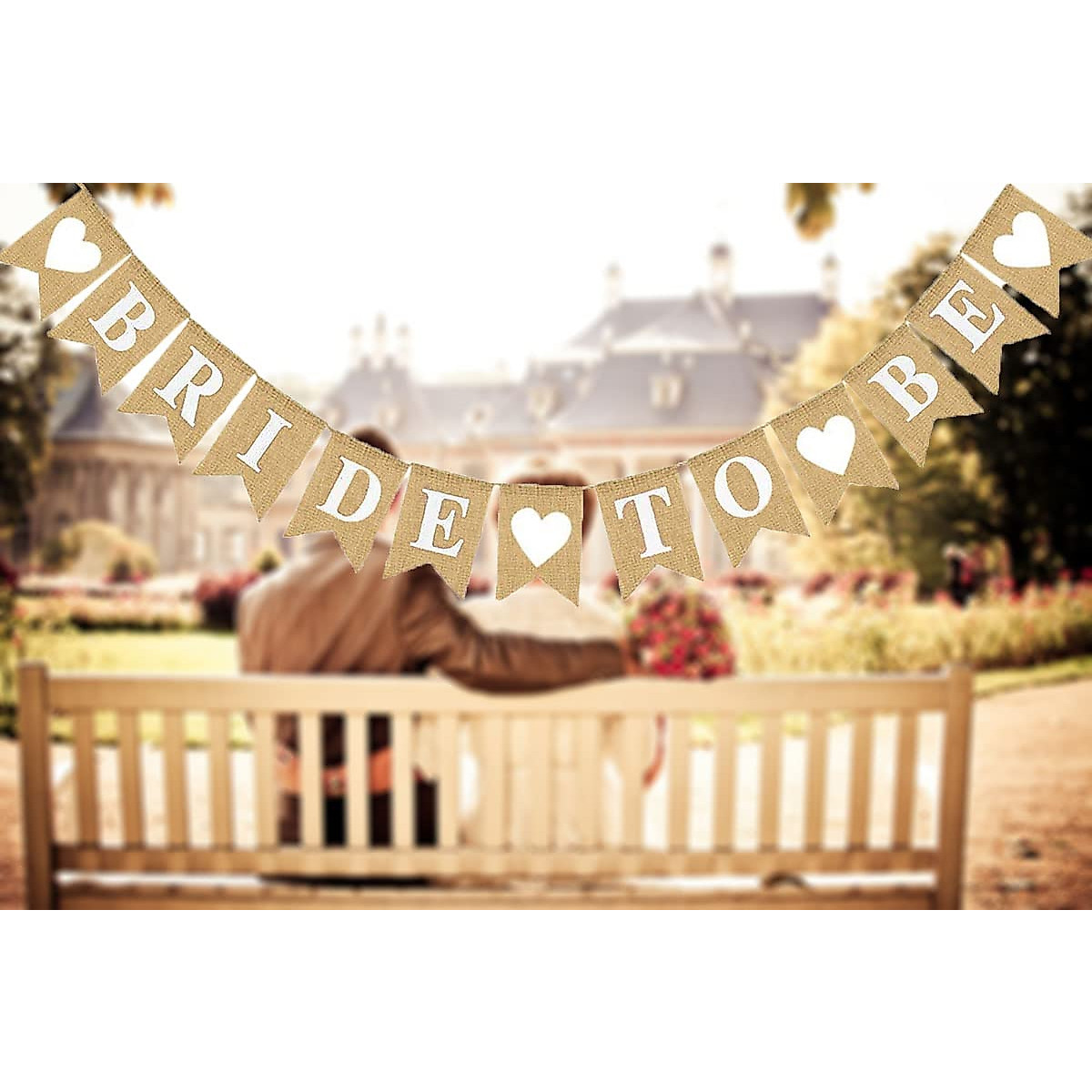 Bridal Shower Banner Decorations Burlap Bride to Be Sign Rustic Bunting Garland Backdrop for Bridal Shower Wedding Engagement Bachelorette Party Decor