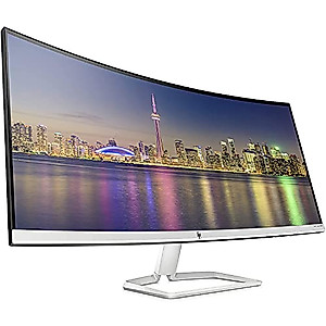 HP 34f 34” Curved Monitor with AMD FreeSync Technology | Ultra-Wide Quad HD Resolution (3440 × 1440p), IPS Display, and 3-Sided Low Bezel, 1-Yr Warranty (6JM50AA)