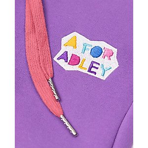 A FOR ADLEY Merch Super Soft Matching Color Block Fleece Set With Embroidered Logo on Top and Bottom (as1, alpha, s, regular)