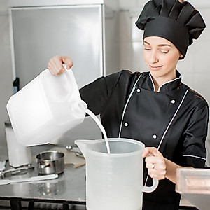 8 Pack 1 Gallon Plastic Jug with Child Resistant Lid Jugs with Ergonomic Handle Reusable BPA Free Storage Containers, HDPE Construction for Residential or Commercial Use