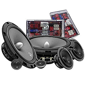 Massive Audio FC6.3 – 6 Inch / 6.5 Inch 3-Way, 150w/300 Watts Max, 6.5 Inch Mid-Bass, 3 Inch Mid-Range, 25mm Tweeter, 4 Ohm, 12db X-Over, Component Kit Speakers. Pair