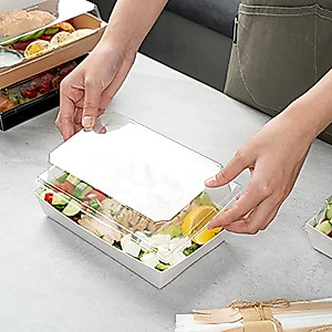 Restaurantware Matsuri Vision Clear Plastic Lid - Fits Medium Sushi Tray - 100 count box