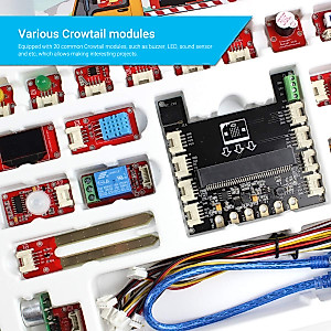 ELECROW Sensor Kit Compatible with Microbit, Crowtail Programming Learning Electronics Kit, Coding Kit for Programmer (Micro:bit NOT Included)