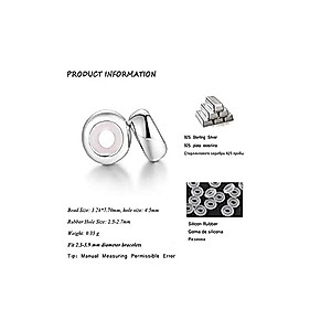 ARTCHARM .Sold 925 Sterling Silver Rubber Charm Stopper Spacer Bead for Charm Bracelets