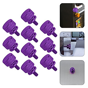 SOLUSTRE 10PCS Chassis Thumb Screws Computer Case Screws Computer Case Thumbscrew Knurled Thumbscrews Practical Screw Computer Screws Computer Part Accessories Aluminum Alloy Purple