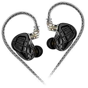 KZ ZAR in-Ear Monitor 7BA+1DD Hybrid 8 Drivers Earbuds HiFi Bass Noise Cancelling Earphones, Clarity in All Frequency Stereo Sound Comfortable Headphones for Audio Engineers, Musicians(No Mic)