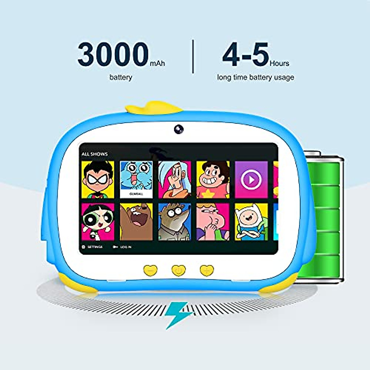 EGOTEK Penguin Android Kids Tablet, 7inch Quad Core Tablet for Kids with WiFi, Android 10 OS, Preinstalled iWawa App, 3000Mah Long Time Battery(4~5H), 2GB+32GB, 1024x600 IPS Panel. (Blue)