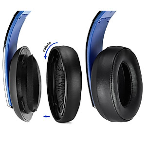 Replacement black Cushion Ear Pads earmuff earpads cup cover pillow Compatible with Sony ps3 ps4 gold Wireless CECHYA-0083 Stereo 7.1 Virtual Surround headphone headset