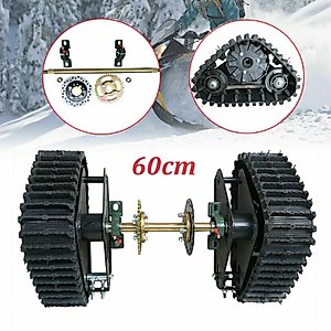 LGXSHOP 23.6in ATV Rear Axle Track, Rear Axle Complete Assembly with Brake Disc&Wheels for ATV Go Kart Karting UTV Buggy Quad Snow Sand Track 60cm Rear Axle Complete Kit