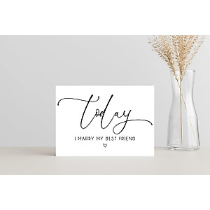 Groom Card From Bride On Our Wedding Day Stationery - Husband To Be Letter - Love Gift For Him From Wife - Marry You Vows - Today I Marry