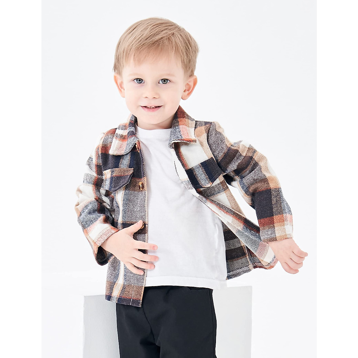 bilison Toddler Baby Boy Outfits Plaid Shirt+T Shirts+Pants Fall Winter 3Pcs Clothing Set 6Months-4T