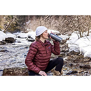 HYDRO CELL Stainless Steel Triple Insulated Water Bottle, 2 Lids (64oz 40oz 32oz 24oz 18oz 14oz) Metal Vacuum Flask with Modern Leakproof Sport Straw Design for Kids and Adults (Graphite 24oz)