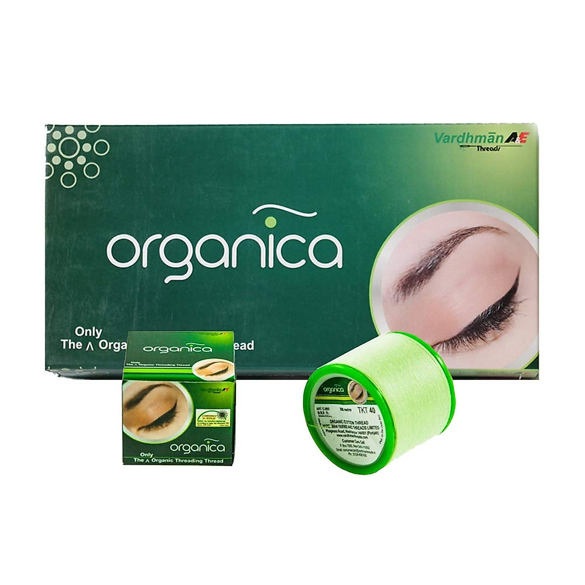 ORGANICA 40 Spool x 300m Organica Organic Cotton Eyebrow Threading Thread - India