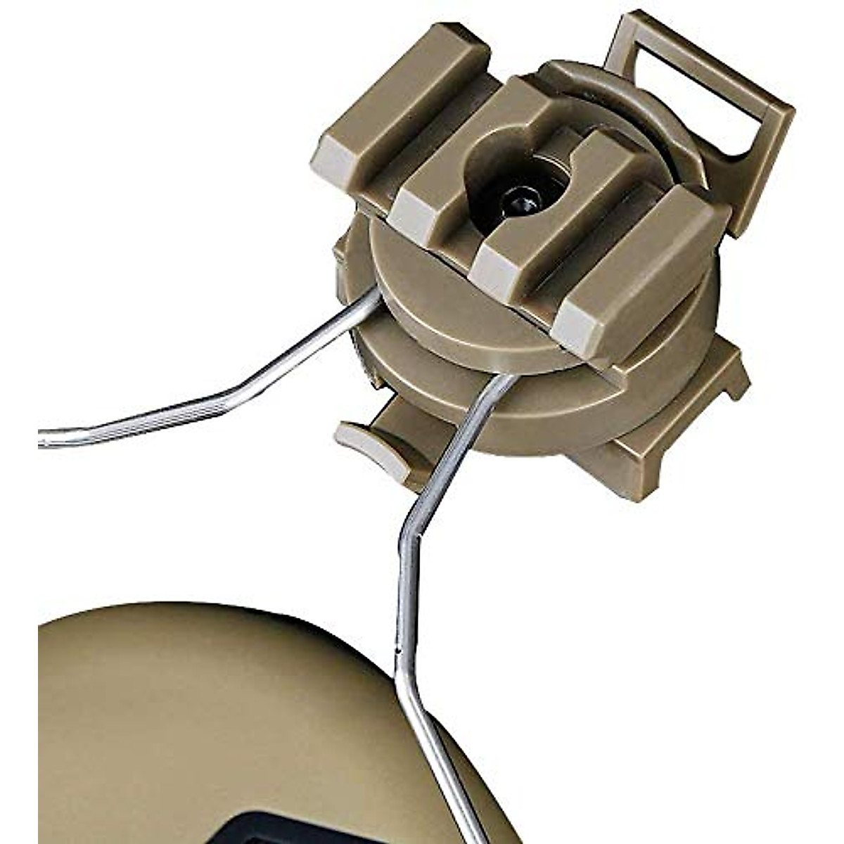 NC Helmet Version Noise Reduction Pickups, Electronic Shooting Noise Safety Earmuffs, Tactical Headsets For Airsoft Activities, Tan, 20x15x10cm