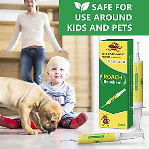 LUOJIBIE Cockroach Gel Bait, Roach Killer Indoor Infestation, Effective Roach Repellent, Roach Traps Indoor and Outdoor Use, Keep Roaches Away-2 Tubes