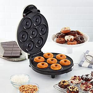 Dash Mini Donut Maker Machine for Kid-Friendly Breakfast, Snacks, Desserts & More with Non-stick Surface, Makes 7 Doughnuts - Cream