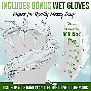 Petazy 400 Dog Wipes for Paws and Butt Ears Eyes | Organic Pet Wipes for Dogs | Lavender Scented Dog Wipes Cleaning Deodorizing | Extra Thick Paw Wipes for Dogs Cats Pets | Bonus Glove Wipes Included