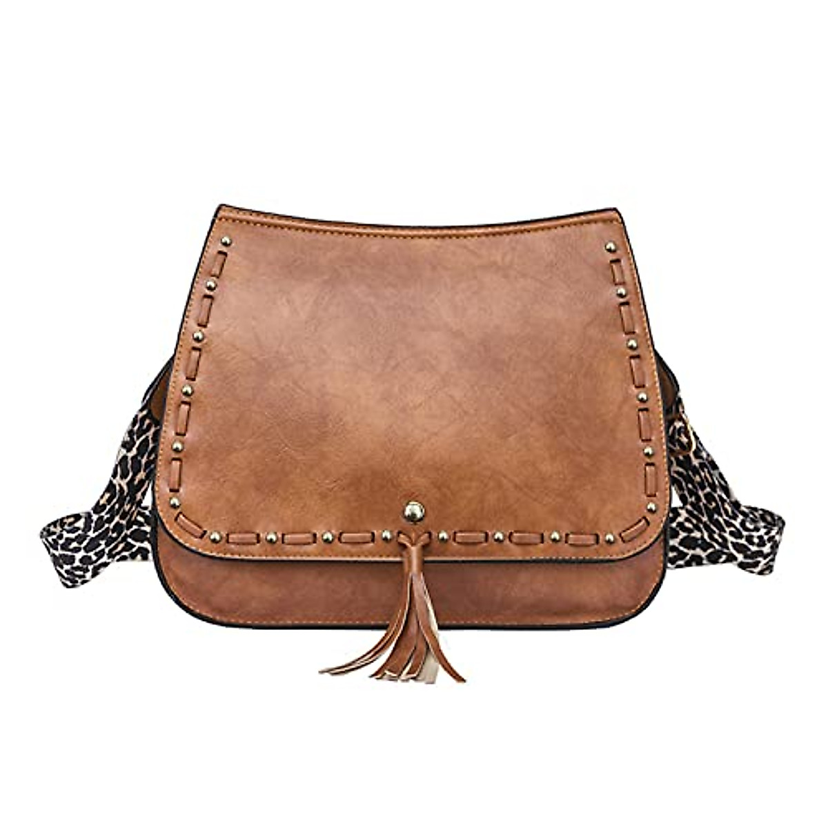 Crossbody Bags for Women Casual Fashion Shoulder Bag Messenger Bags Retro Solid Color Metal Buckle Fringe Shoulder Bag