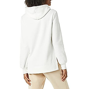 Amazon Essentials Women's French Terry Hooded Tunic Sweatshirt, White, X-Large