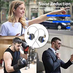 KZ ZEX in Ear Earphones, Electrostatic Wired HiFi Earbuds, KZ Low Voltage Electrostatic Dual Magnetic Dynamic Unit Noise Cancelling Headphones(Black Mic)